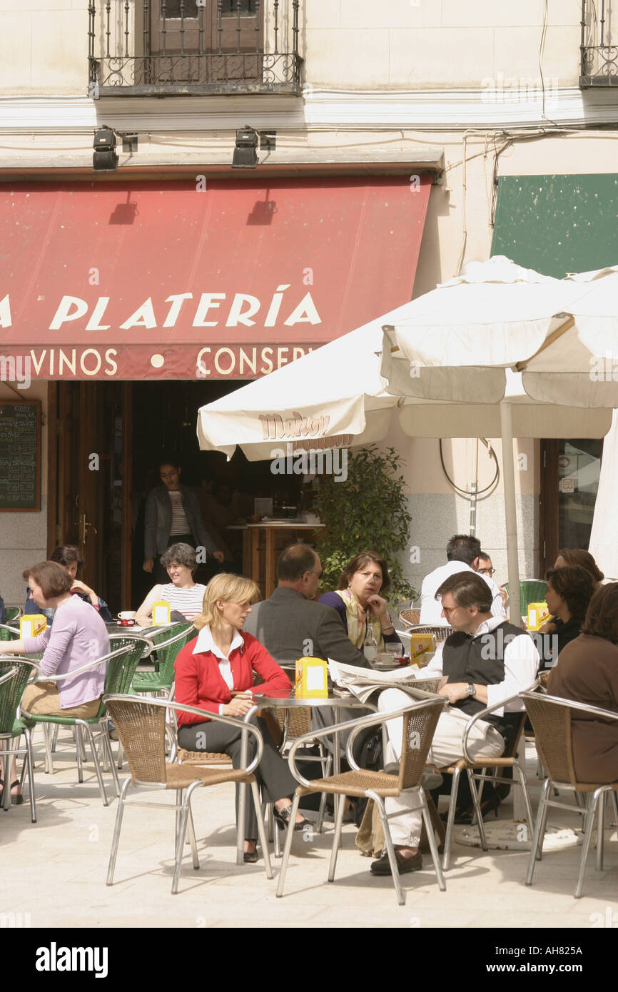 Madrid Spain Outdoor cafe life Stock Photo - Alamy