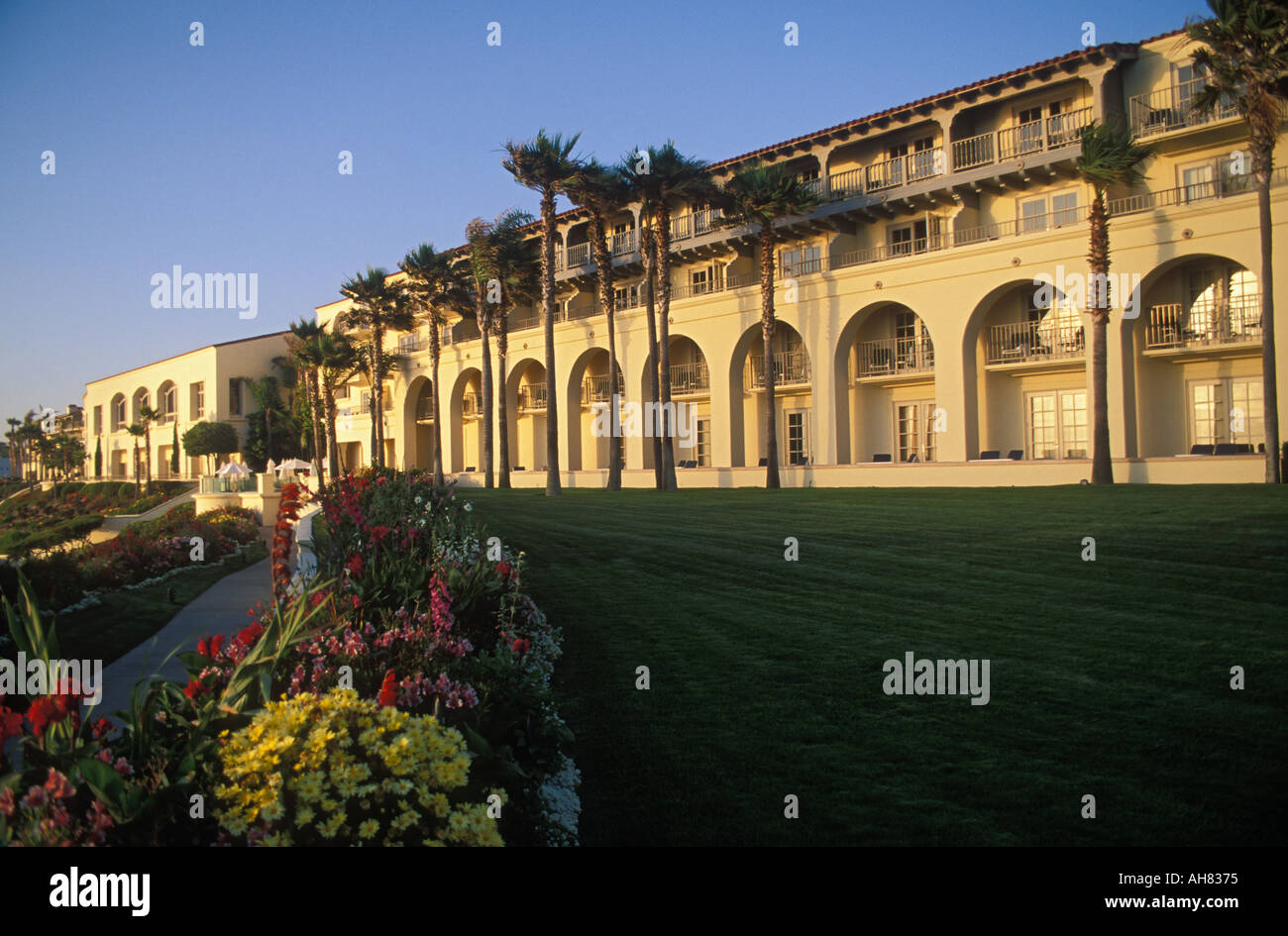 California Dana Point The Ritz Carlton Hotel Laguna Niguel sunset Stock ...