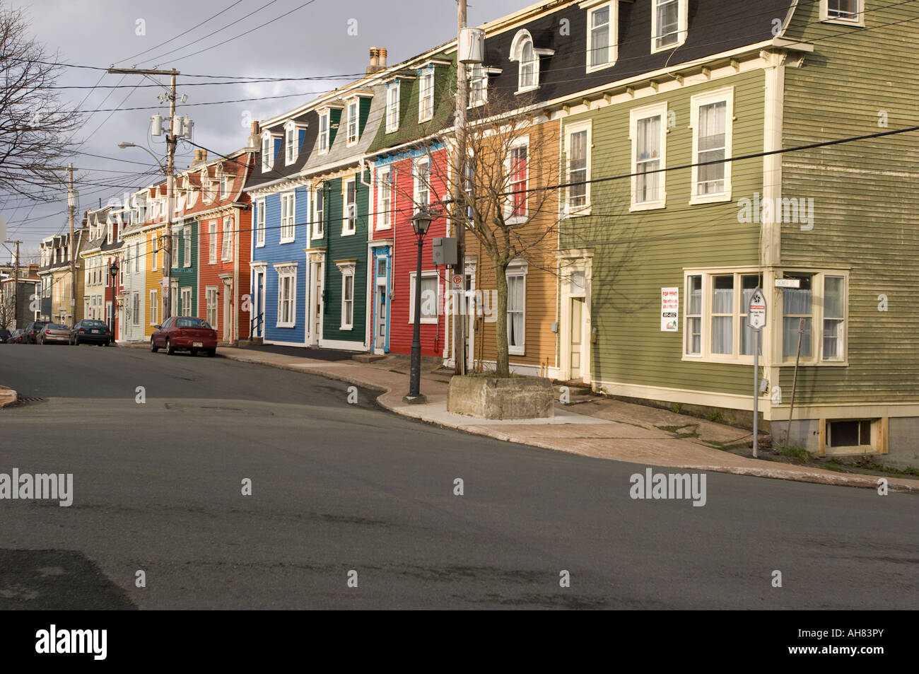 St Johns, Newfoundland, Coloured Wooden Houses Stock Photo - Alamy