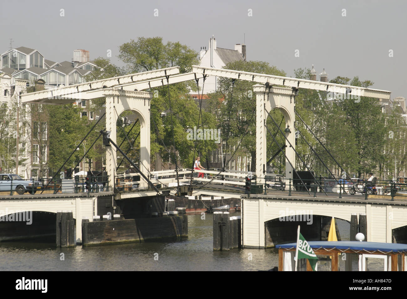 Amsterdam Holland Magere Brug Skinny Bridge on Amstel river Stock Photo ...