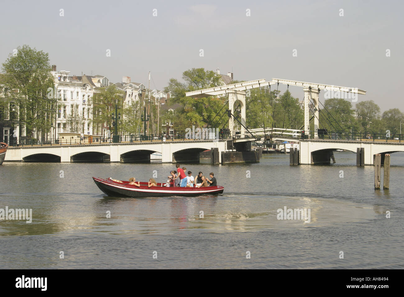 Amsterdam Holland Magere Brug Skinny Bridge on Amstel river Stock Photo ...