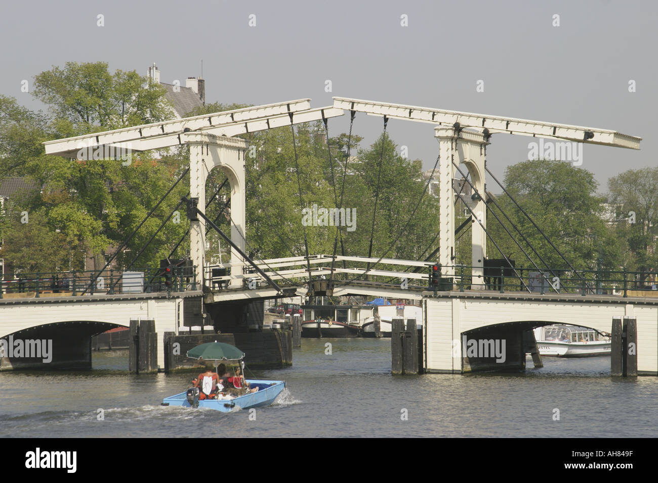 Amsterdam Holland Magere Brug Skinny Bridge on Amstel river Stock Photo ...