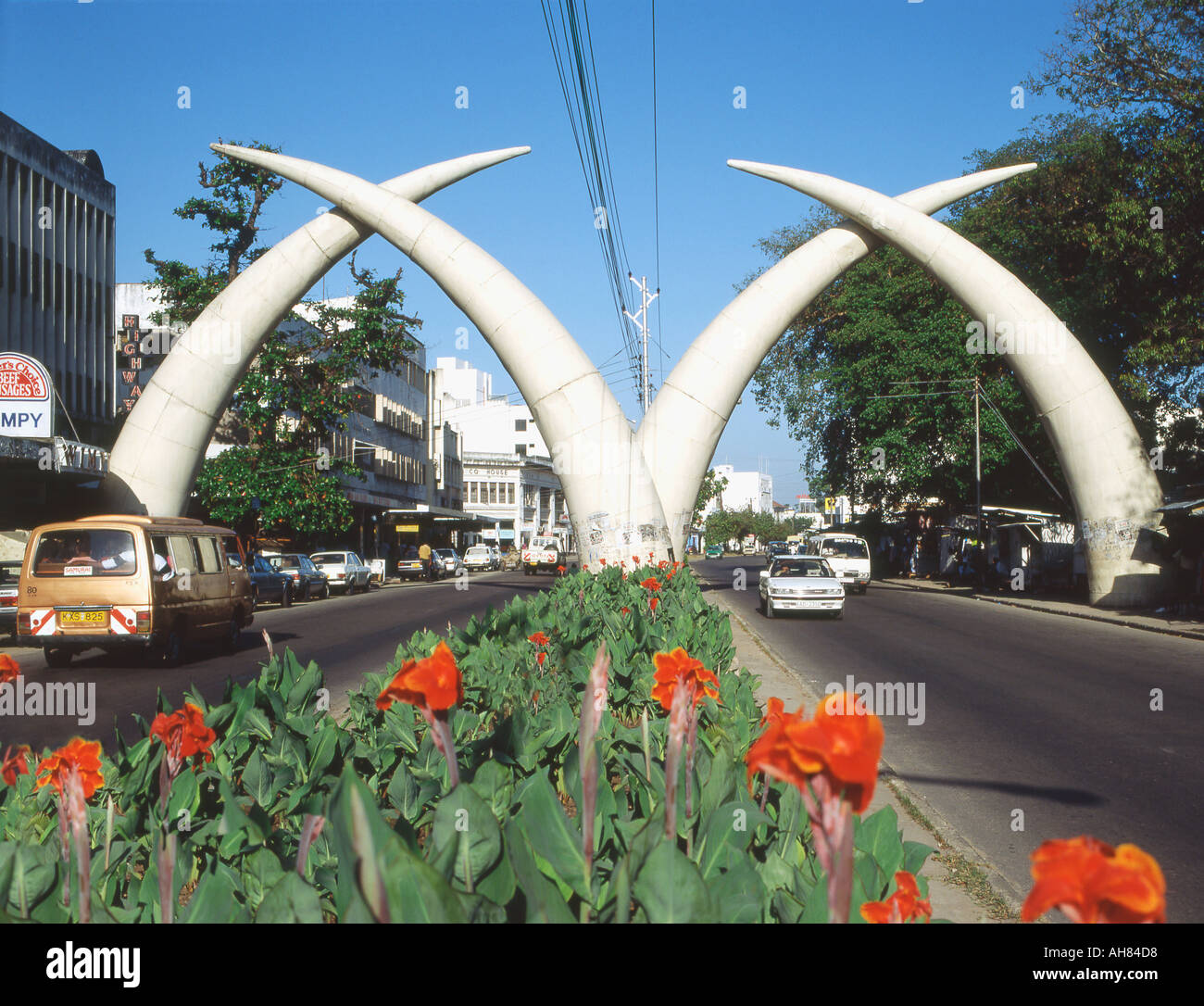 Mombasa Kenya The Tusks Stock Photo - Alamy