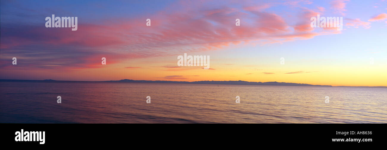 Channel Islands and Pacific at sunset Ventura CA Stock Photo - Alamy