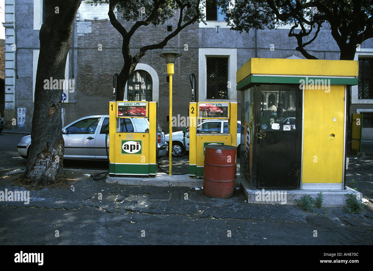 Petrol Station in Rome Stock Photo - Alamy