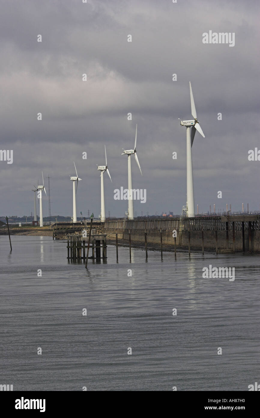 blyth wind turbines farm Stock Photo - Alamy