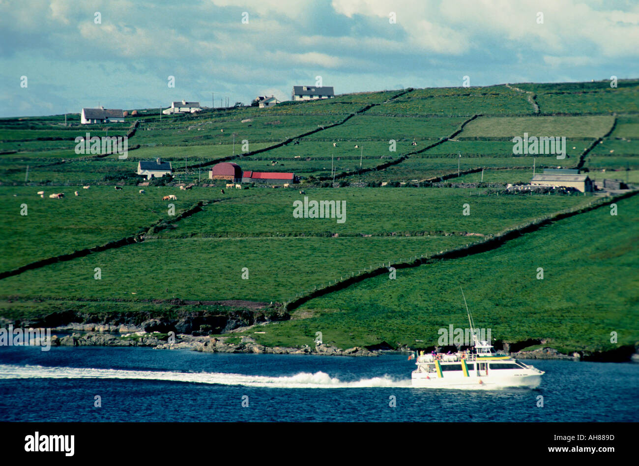 Europe Ireland Ring of Kerry Valencia Island ferry boat Stock Photo - Alamy
