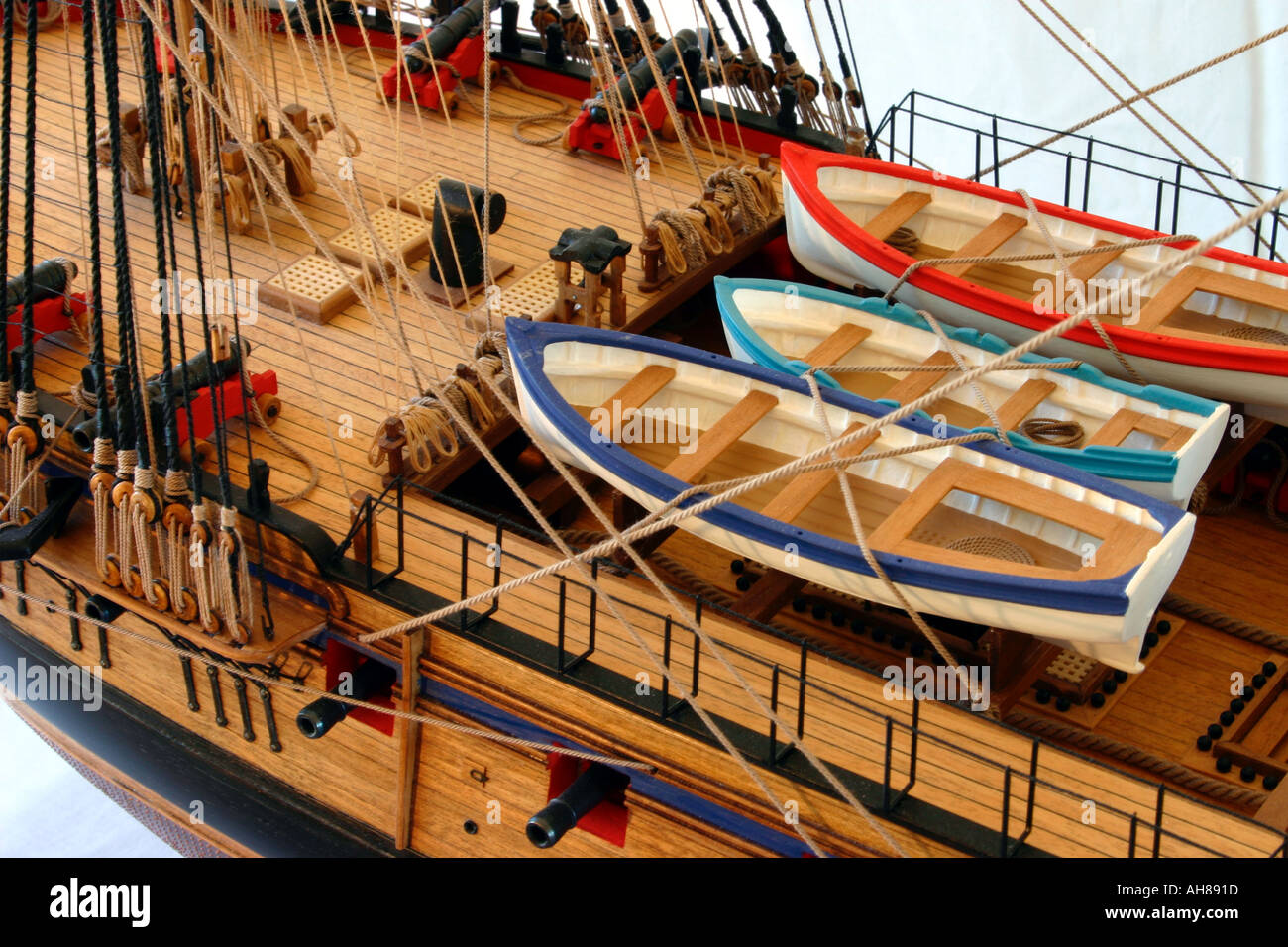 Model ship of Nelson era Stock Photo - Alamy