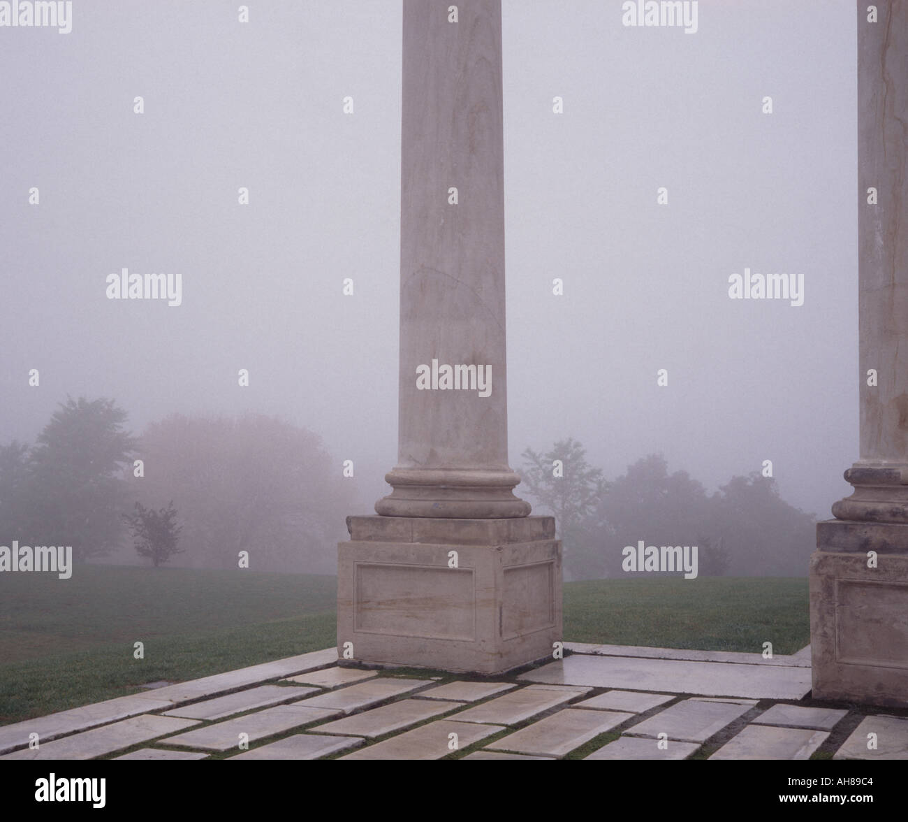 columns in the fog Stock Photo - Alamy