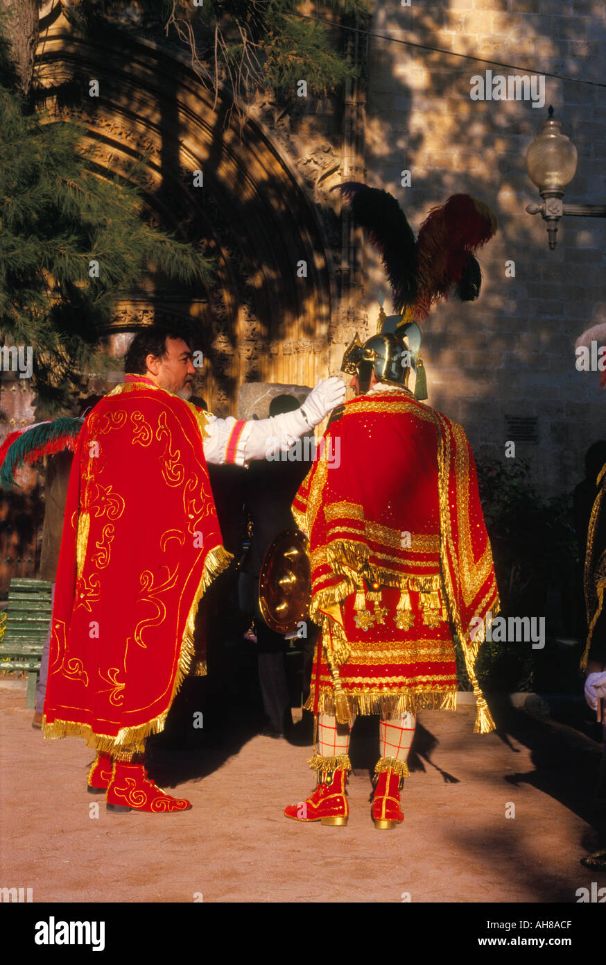 Spain Andalusia Seville Holy Week festival procession Stock Photo - Alamy