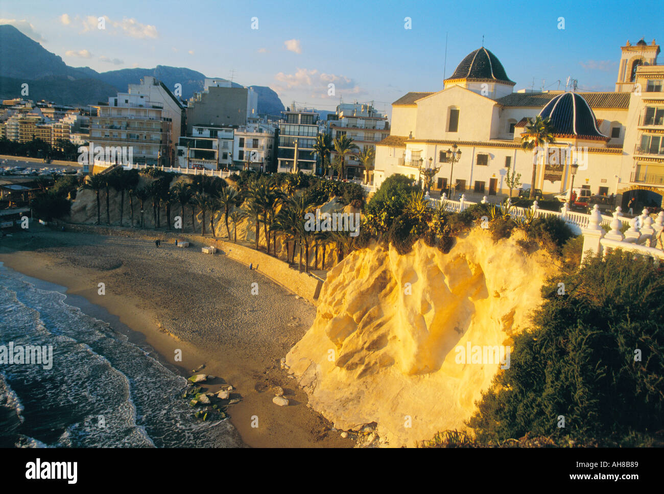 Benidorm beach skyline rock hi-res stock photography and images - Alamy