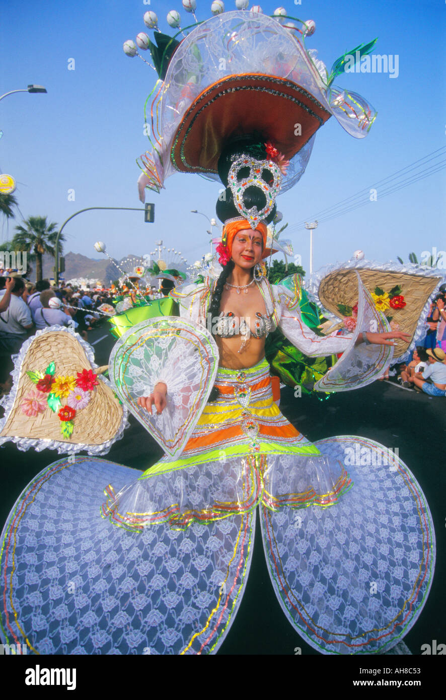 Spain Canary islands Tenerife island Santa Cruz Carnival festival with ...