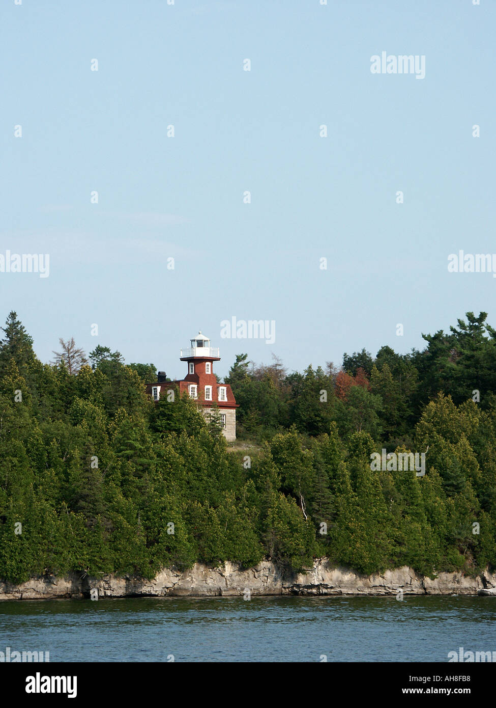 Bluff Point lighthouse on Lake Champlain USA Stock Photo - Alamy