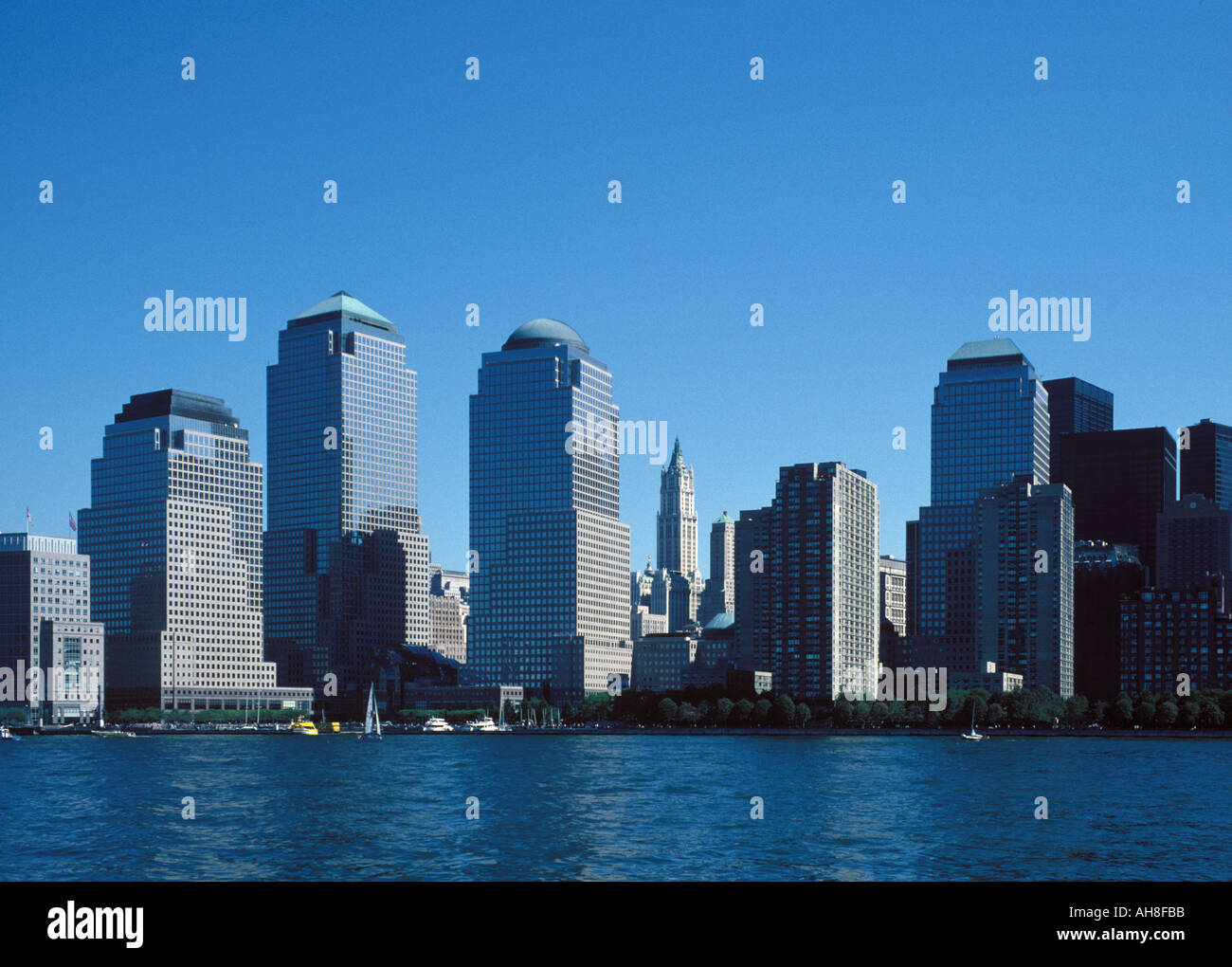 A view of Southern Manhattan without the Twin Towers Stock Photo - Alamy