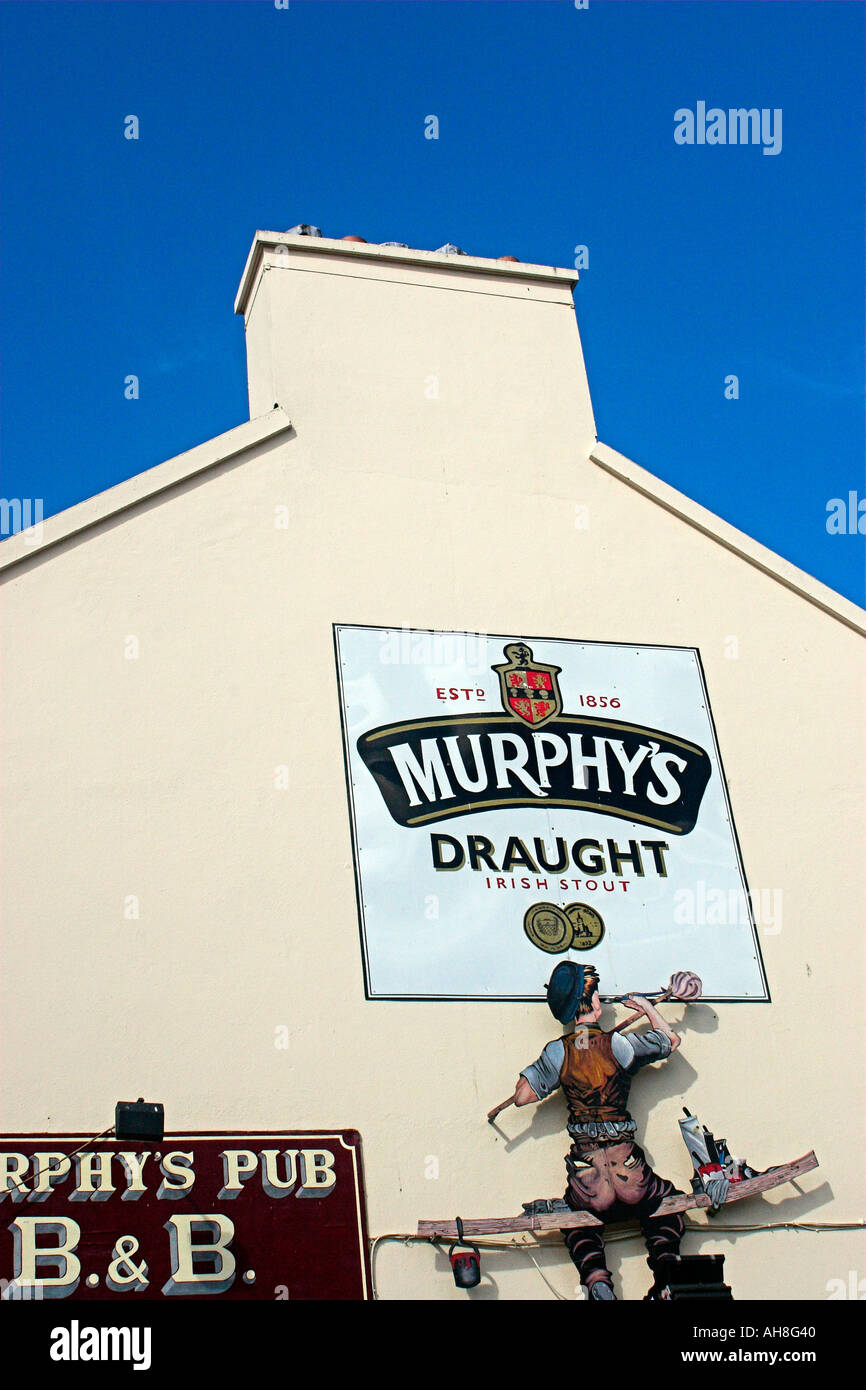 Ireland County Kerry Dingle A large sign advertising Murphys stout on ...