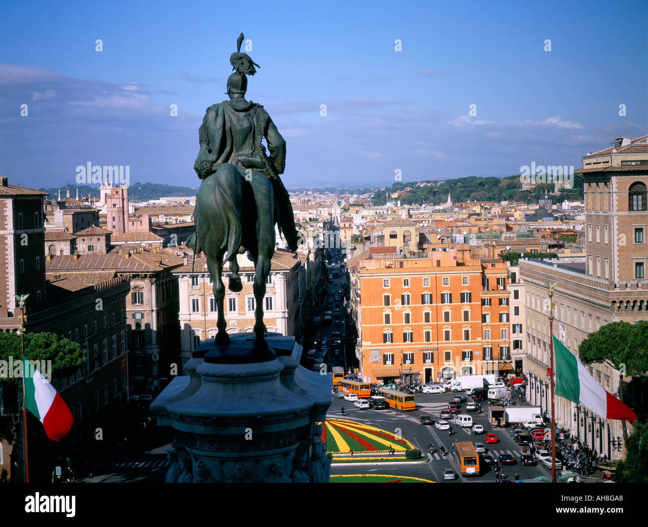 Statue of Victor Emanuel II king of Italy on Victor Emanuel monument ...