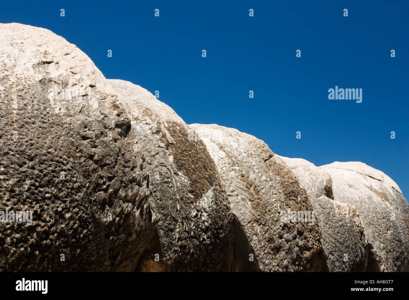 Fallen stone marble column - Temple of Apollo - Didim Altinkum Turkey ...