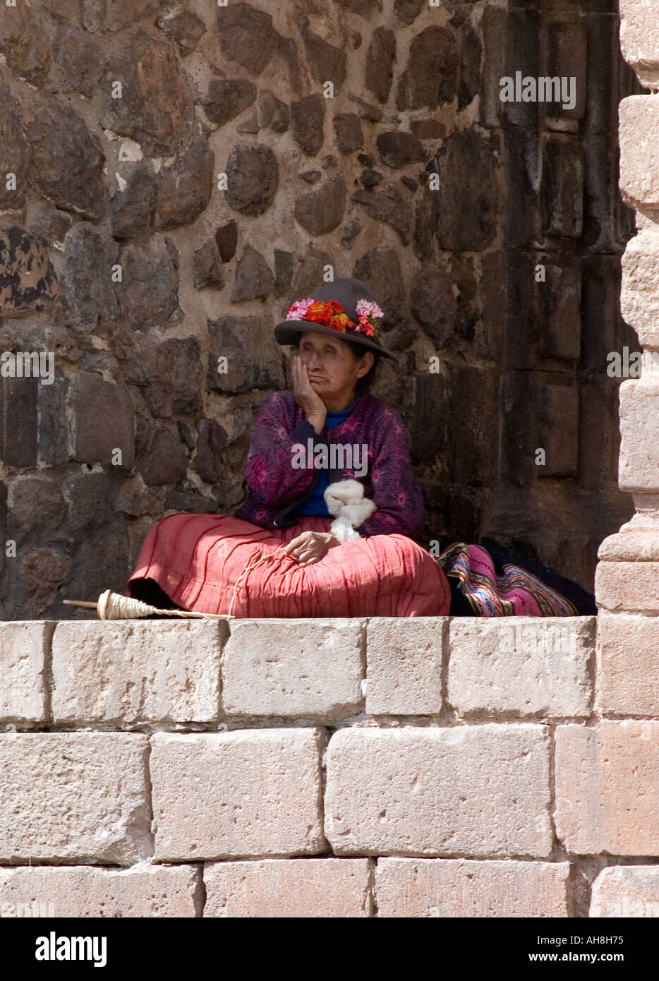 andean spinning lady Stock Photo - Alamy