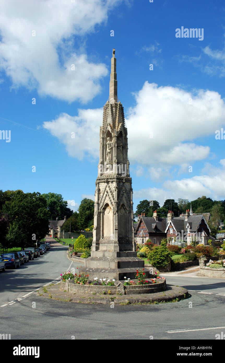 Ilam village cross, Peak District, Derbyshire, England, UK Stock Photo ...