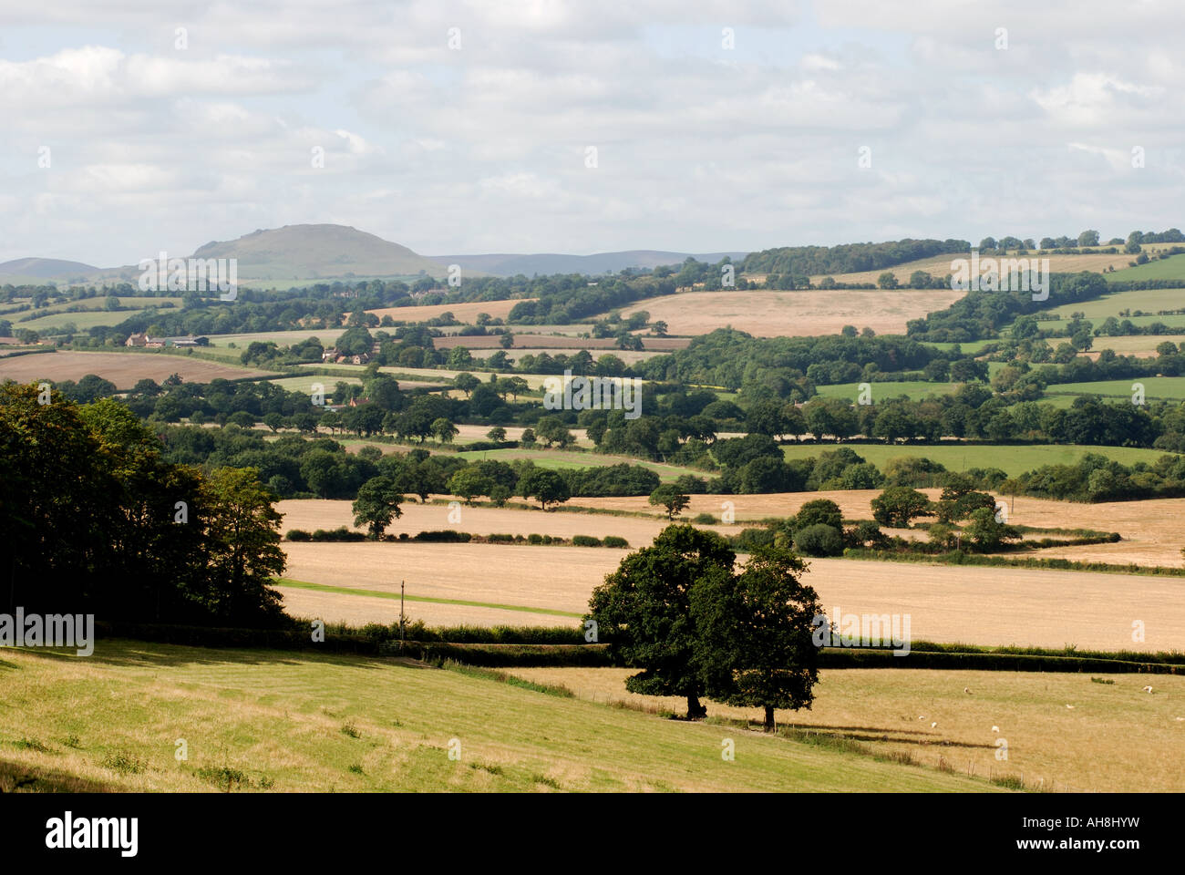 Apedale seen from Wenlock Edge, Shropshire, England, UK Stock Photo - Alamy