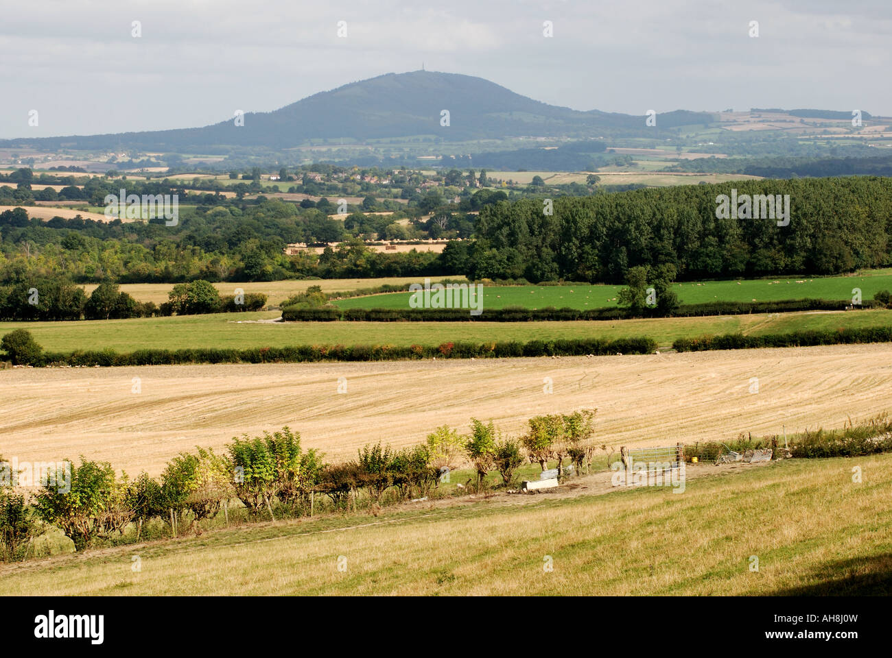 View from Wenlock Edge to The Wrekin, Shropshire, England, UK Stock ...