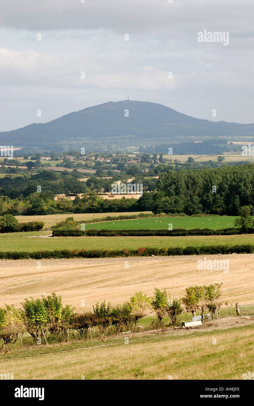 View from Wenlock Edge to The Wrekin, Shropshire, England, UK Stock ...
