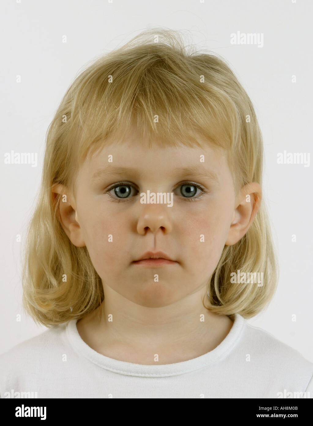 Toddler portrait young girl unsmiling head headshot child expression ...