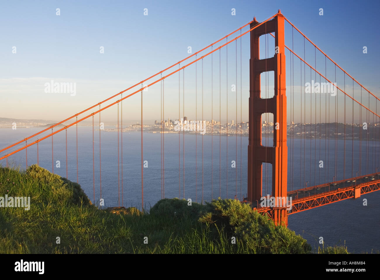 Golden Gate Bridge as viewed from Golden Gate National Recreation Area ...