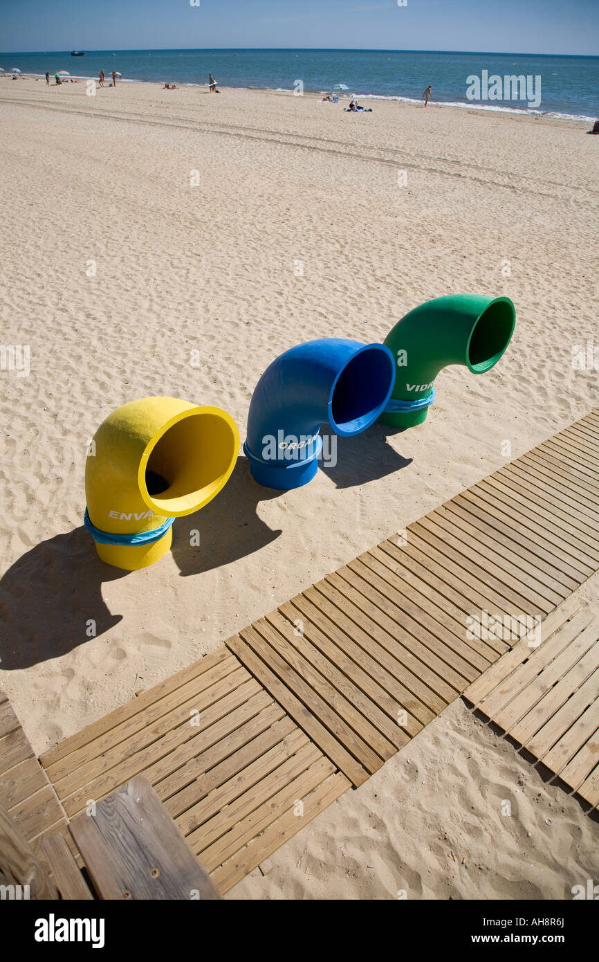 Recycling Bins On Beach High Resolution Stock Photography and Images ...