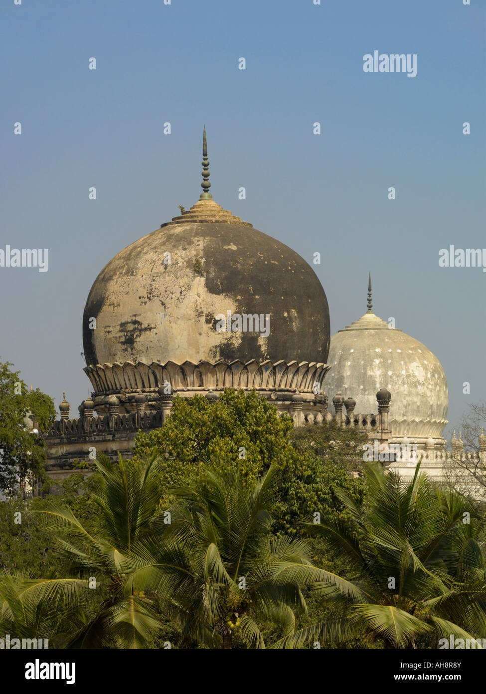 Domes of Muhammad Qutb Shah and Hayath Bakshi tombs Hyderabad Andhra ...