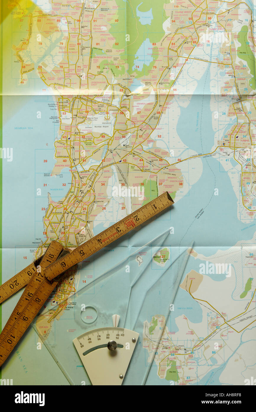 Map of mumbai hi-res stock photography and images - Alamy