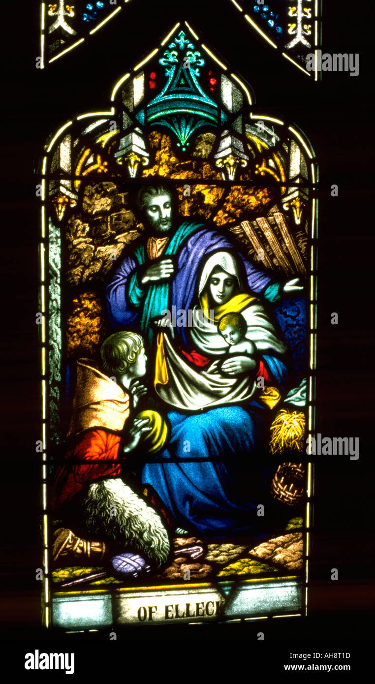 Crèche stained glass at Reformation Lutheran Church. St Paul Minnesota ...