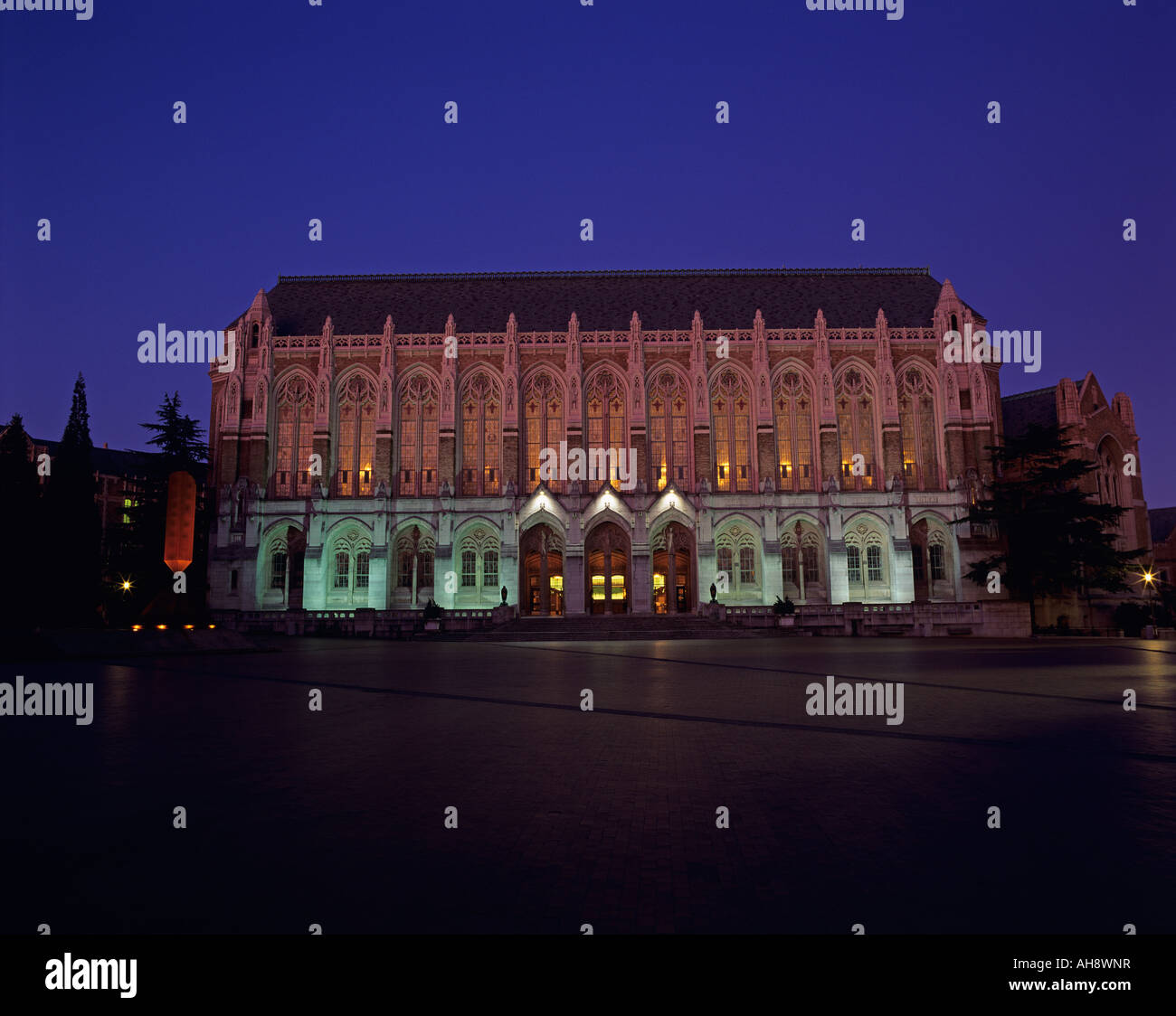 Suzzallo Library twilight University of Washington Seattle Washington ...