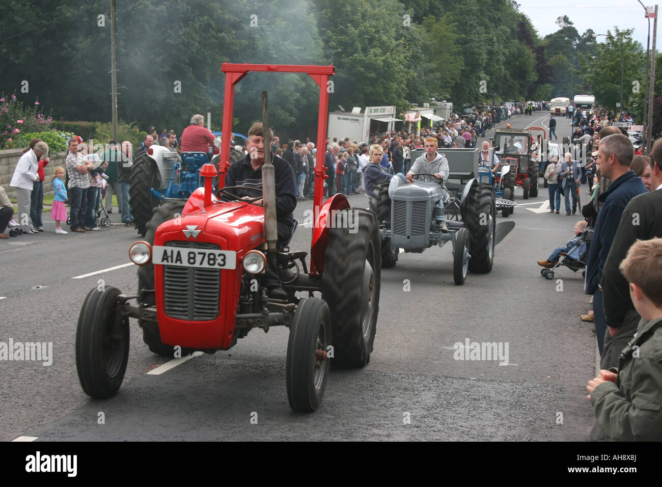 tractors at the Waringstown Cavalcade, County Down, Northern Ireland ...