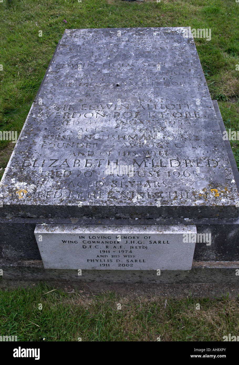 A V Roe Grave In St Andrew's Church Hamble Hampshire England UK Stock ...