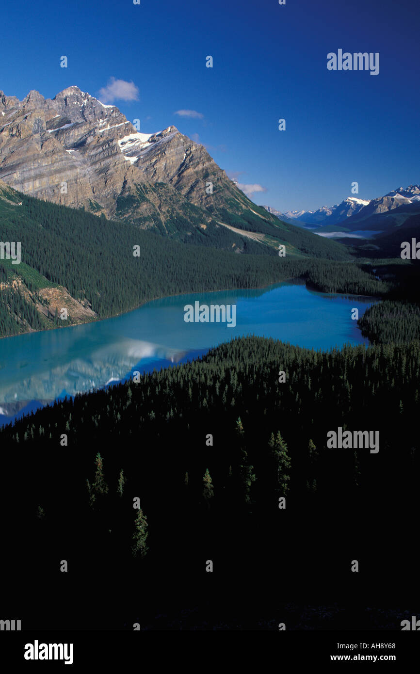 Peyto Lake beneath Mt Patterson in Banff National Park Alberta Canada ...