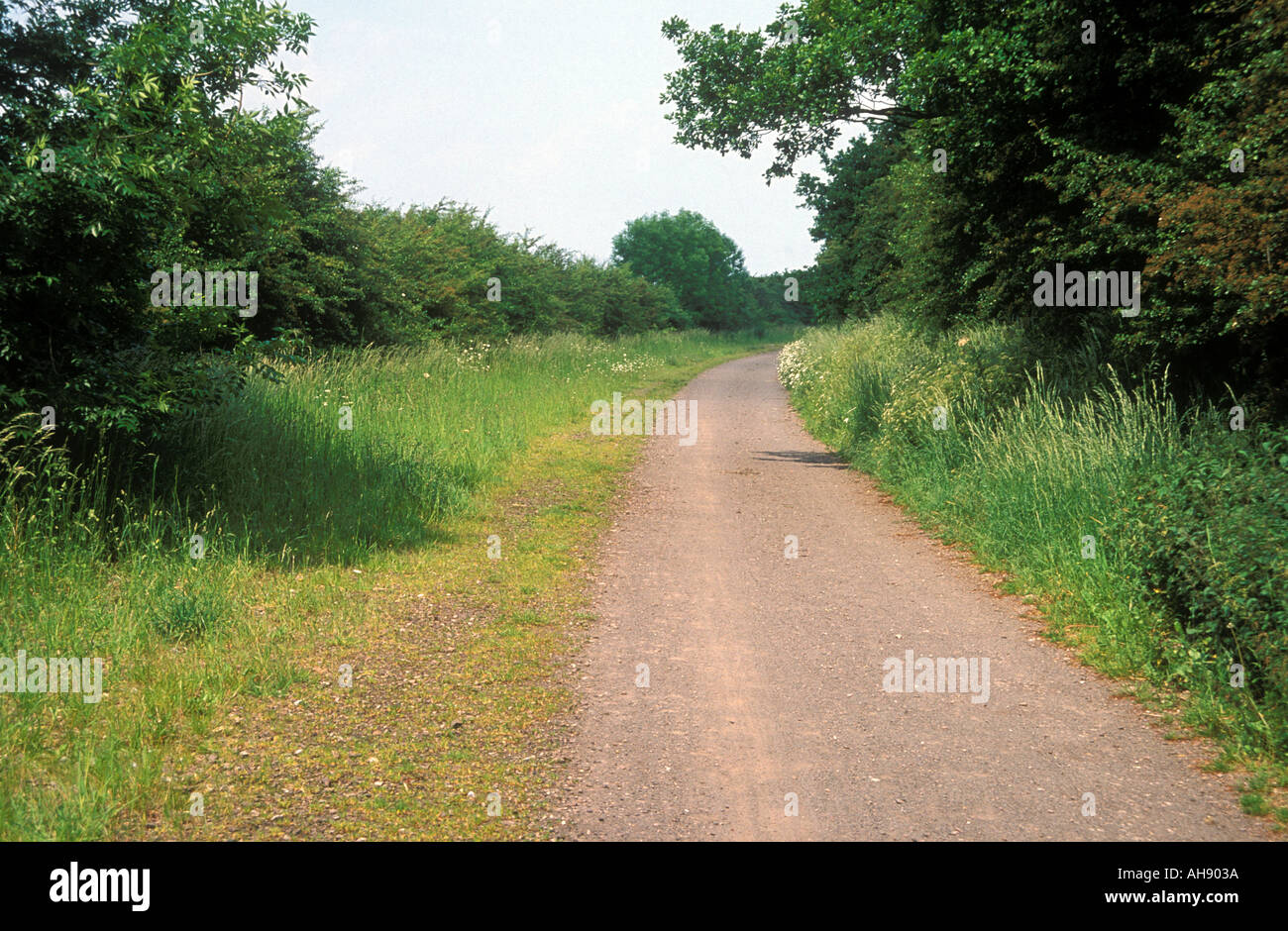 Route of old railway track now used as country footpath ...