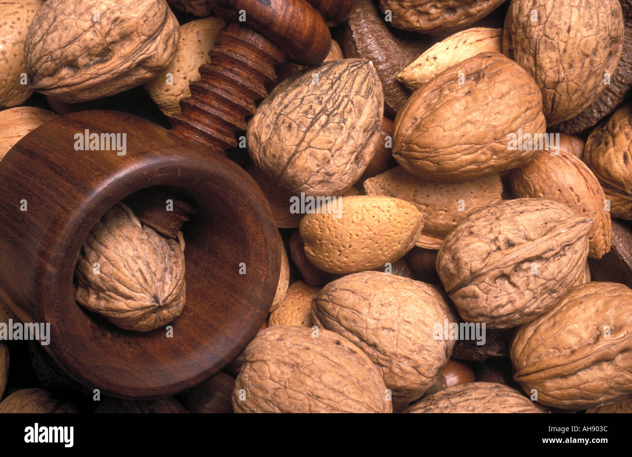 Nut cracker and wall nuts Stock Photo - Alamy