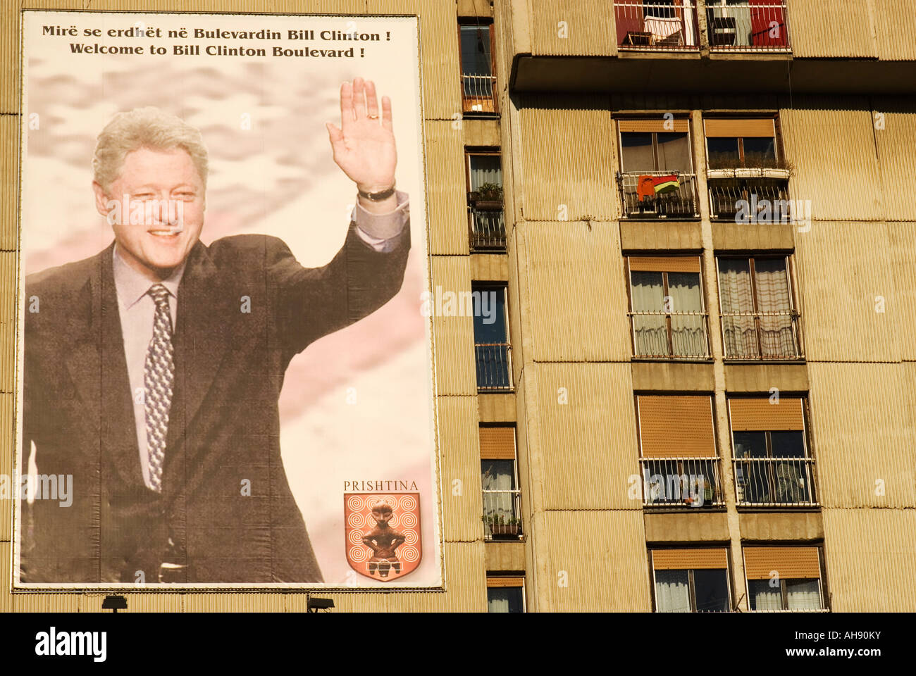 Bill Clinton Boulevard, Prishtina, Kosovo Stock Photo - Alamy