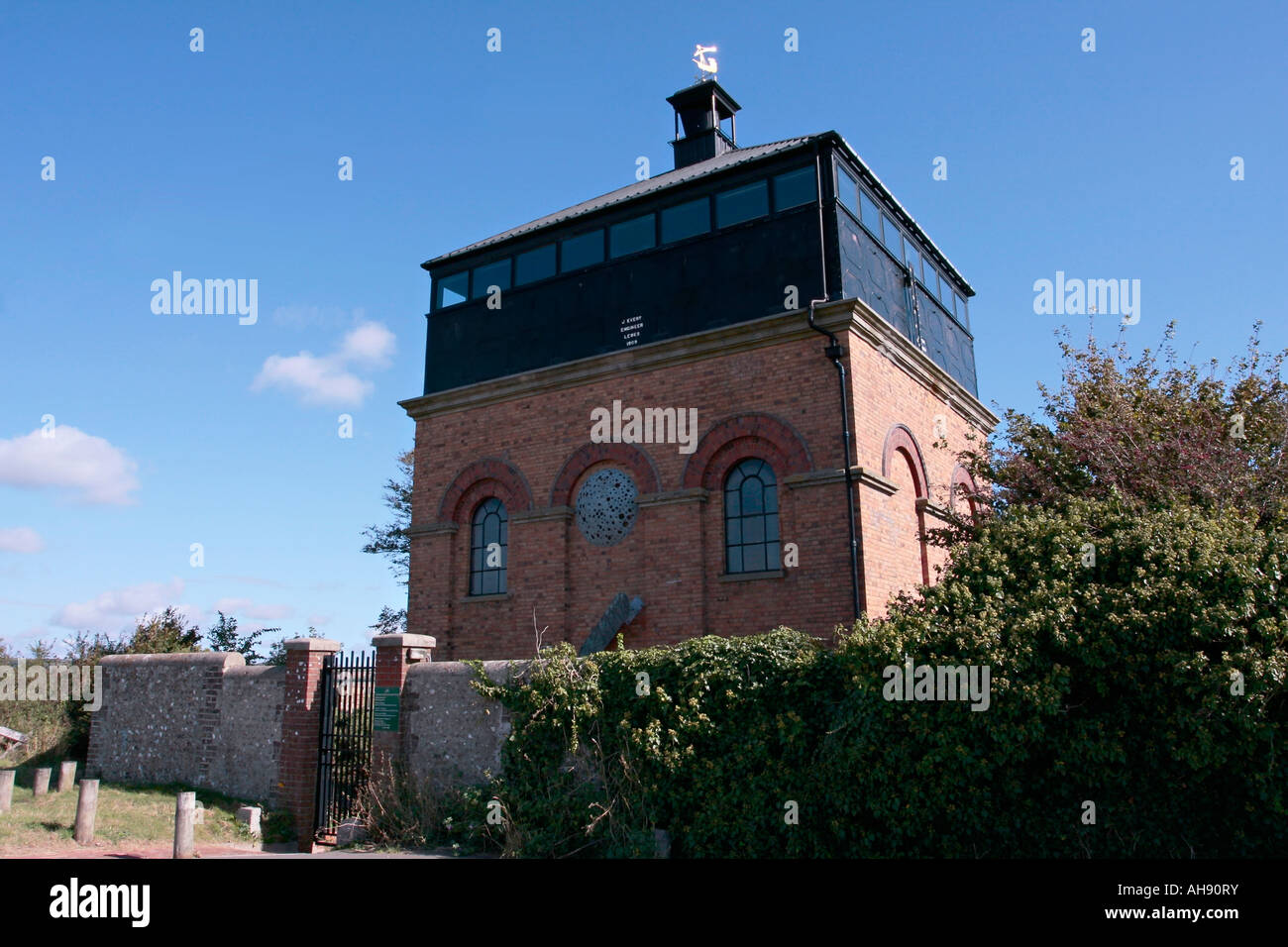 An Exterior view of the front of Foredown Tower, a water tower (built ...