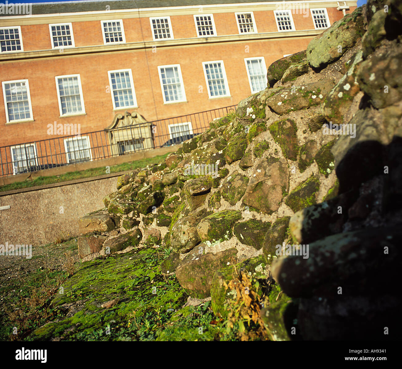 Archaeological remains of a Roman ampitheatre in Chester UK Stock Photo ...
