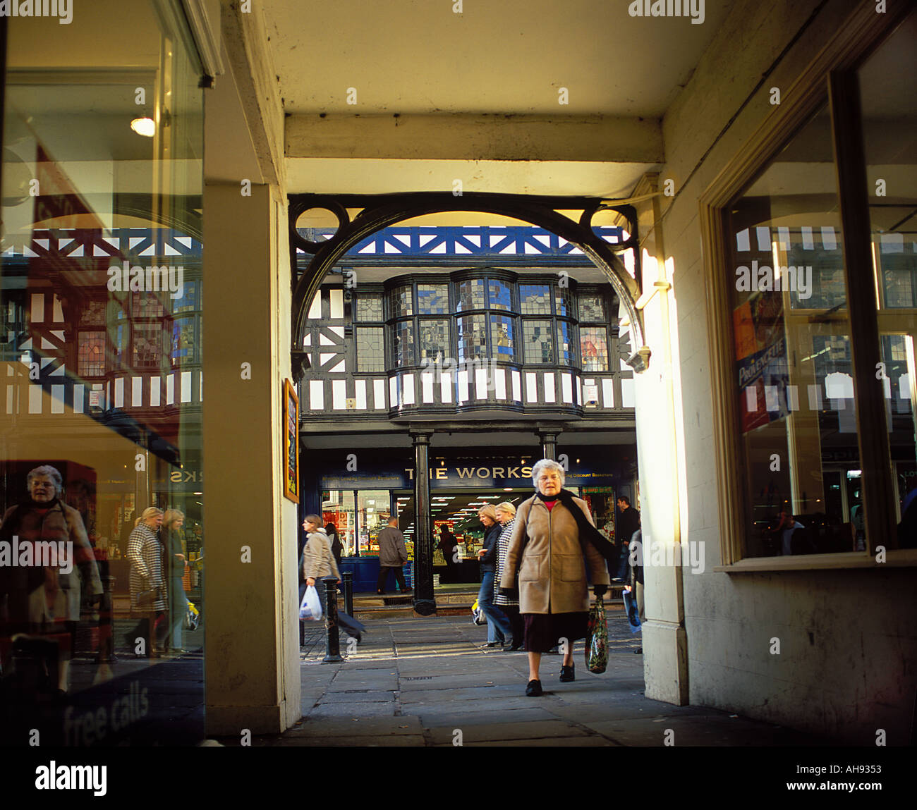 One of the historic medieval passages in Chester UK Stock Photo - Alamy