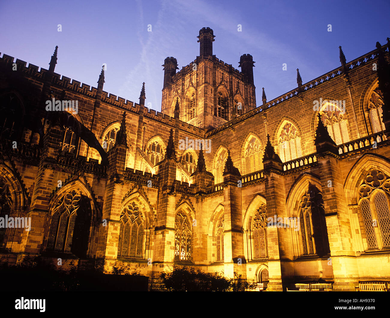 Chester Cathedral at night Stock Photo - Alamy