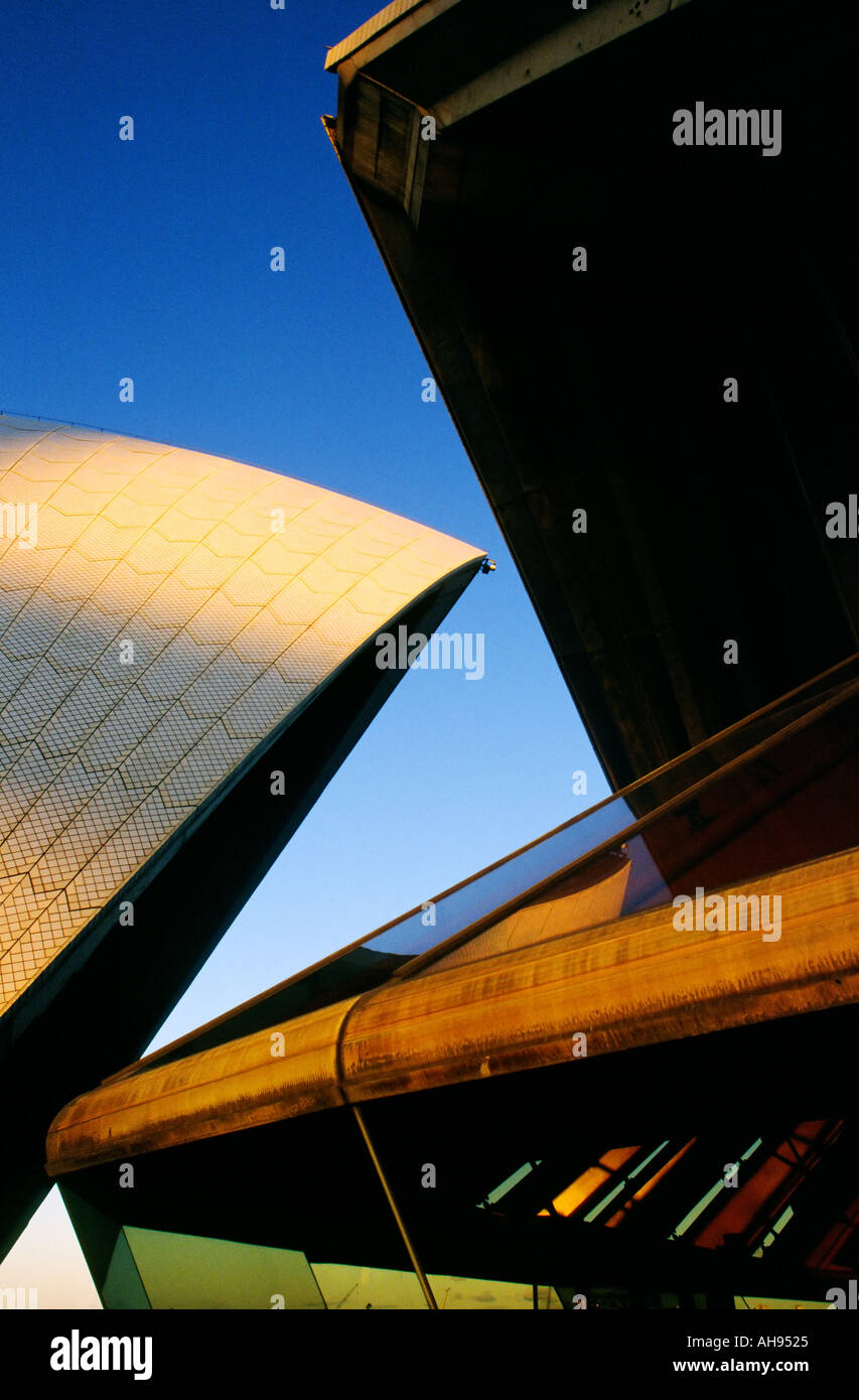 Close up of the overlapping Sydney Opera House shells with some clear ...