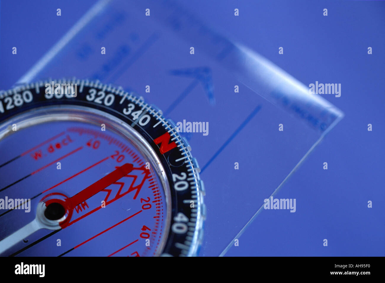 Compass and map for travel direction finding and orientation Stock ...