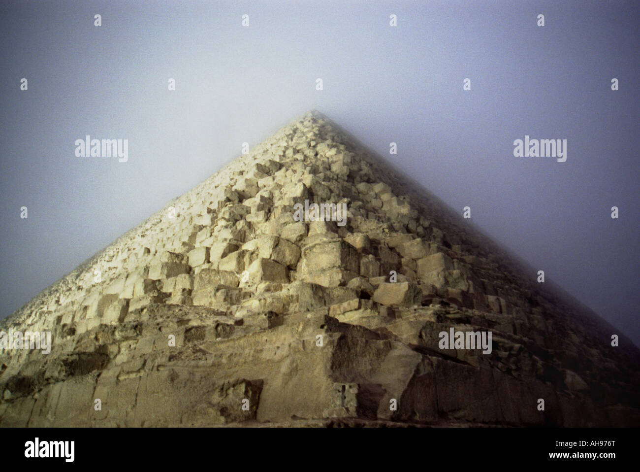 Mycerinus in the night mist, Giza, Egypt Stock Photo - Alamy