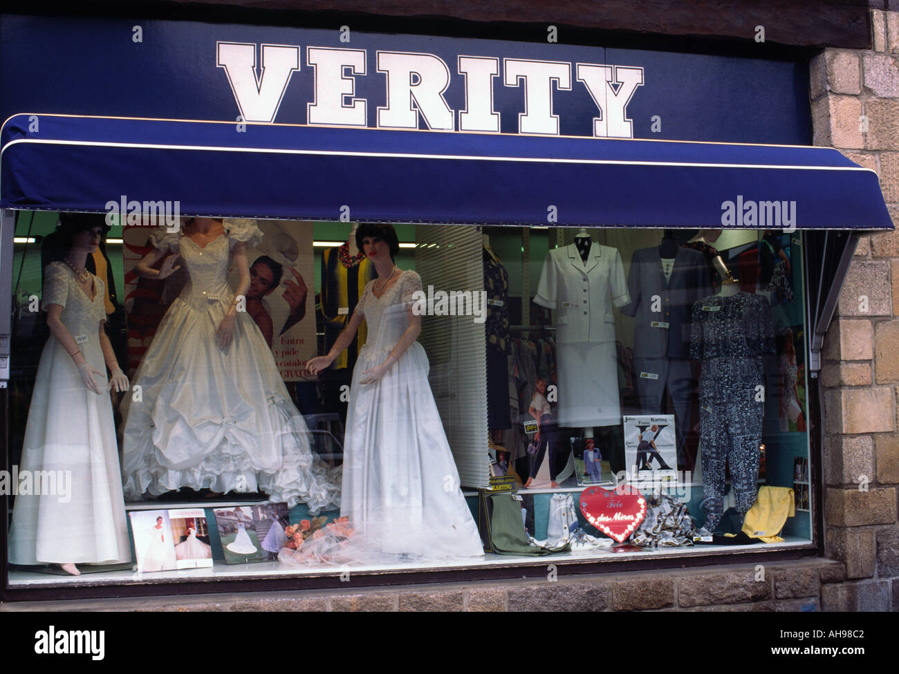 Bridal shop window, France Stock Photo - Alamy