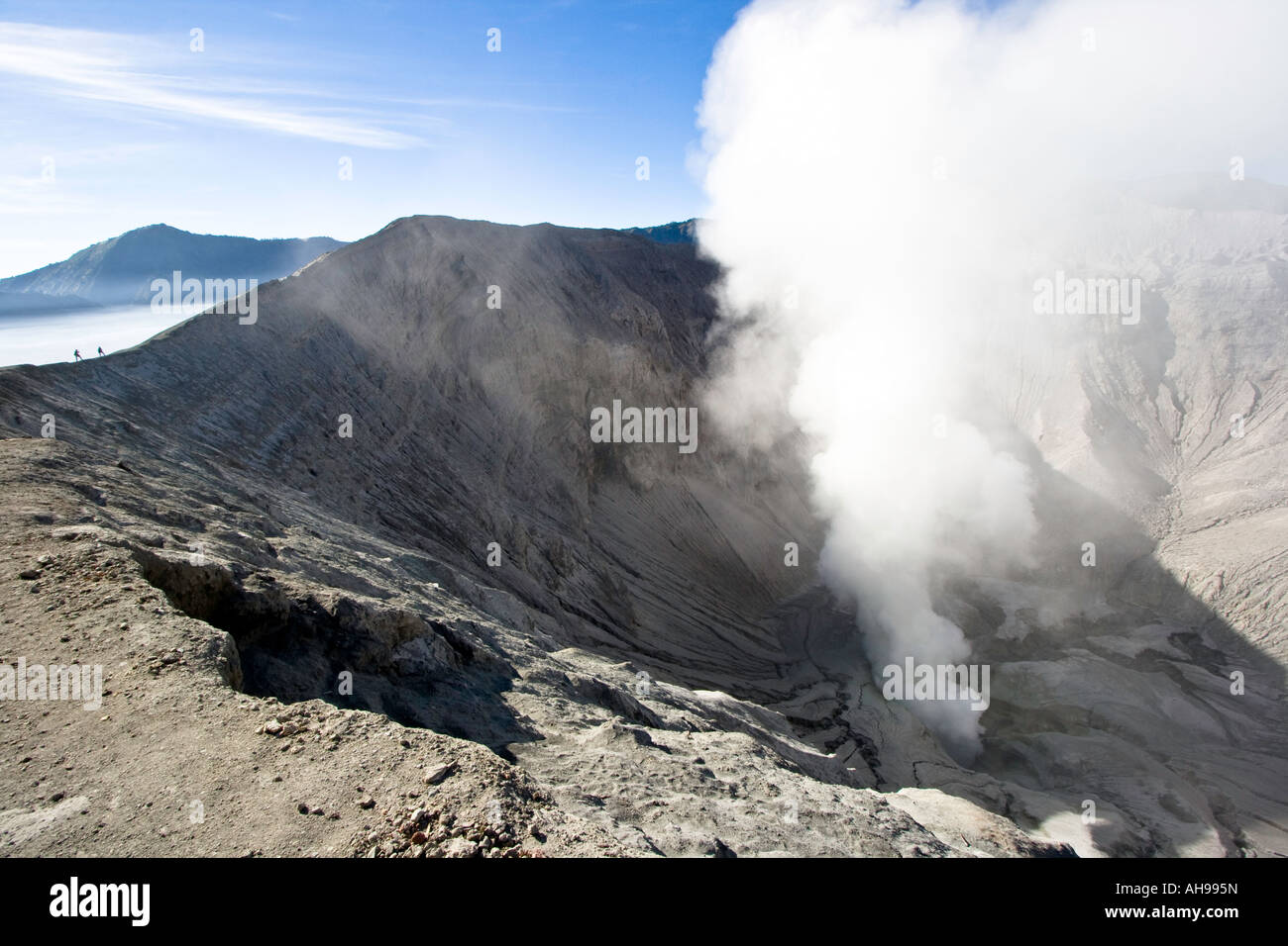 Smoke Erupting from Gunung Bromo or Mount Bromo Java Indonesia Stock ...