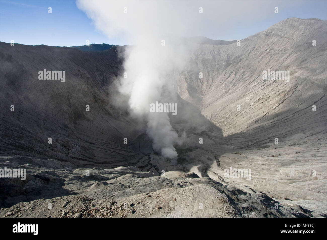 Smoke Erupting from Gunung Bromo or Mount Bromo Java Indonesia Stock ...