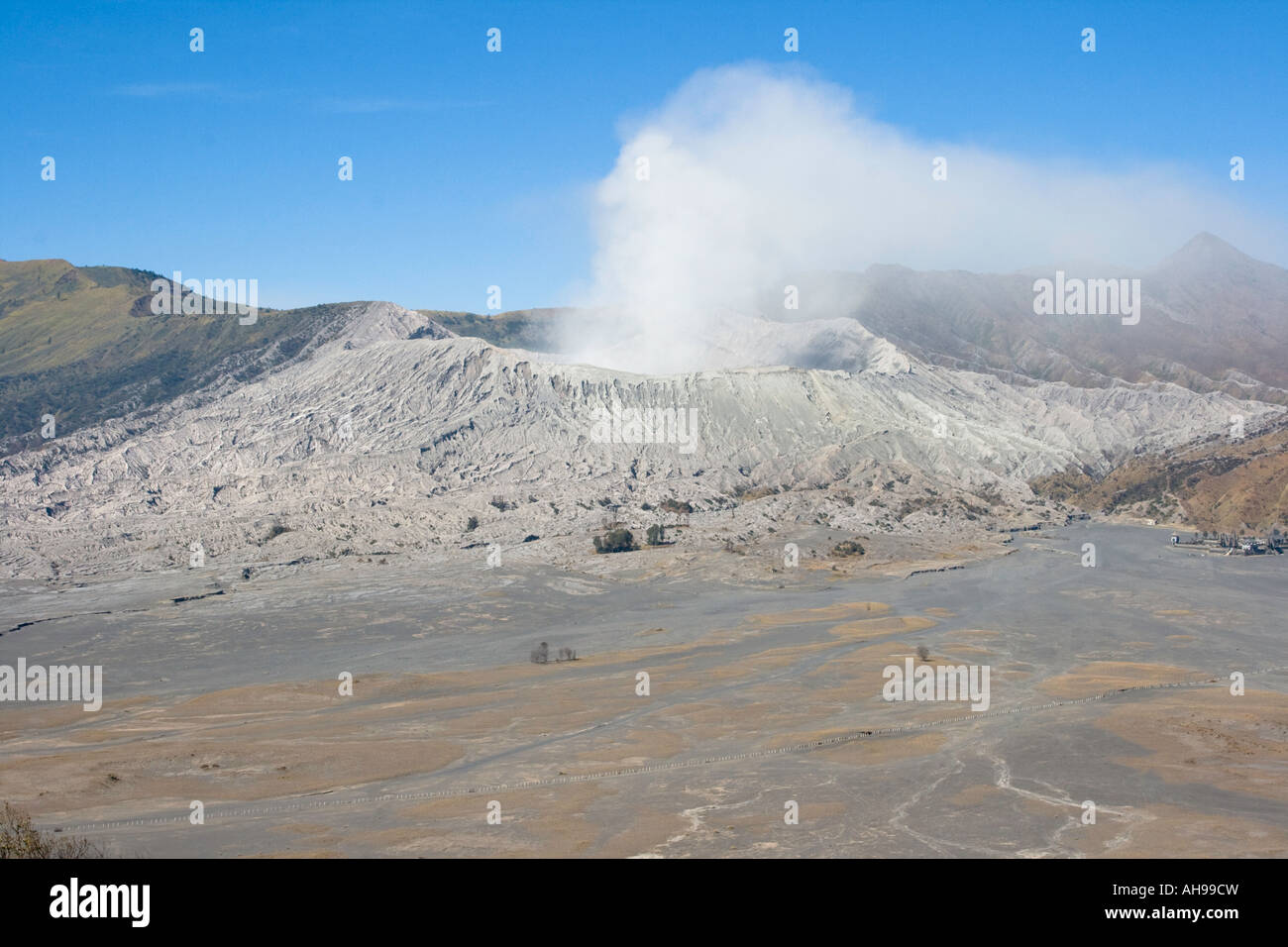 Smoke Erupting from Gunung Bromo or Mount Bromo Java Indonesia Stock ...